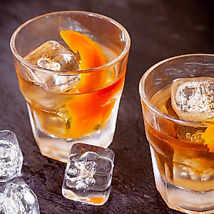 Restaurantware Otto 5 Ounce Whiskey Glasses Set Of 6 Paneled Rocks Glasses - Fine-Blown Tempered Heavy Base Dishwasher-Safe Clear Glass Scotch Glasses For Cocktails Or Liquors