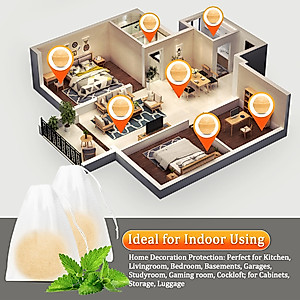 Natural Rodent Mouse Repellent Ball, 24 Pack Peppermint Oil for Mice Away, Rodent Mice Repellent Indoor Outdoor for Car Engines House Rv Garage - Squirrel Repellent Deterrent Safe for Pets & Human