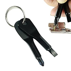 Ainichi Keychain Screwdriver,Flathead Screwdriver and Phillips Screwdriver Keychain Screwdriver - Practical Multi Tool Mens Stocking Stuffers for Daily Repairs and Outdoor Activities