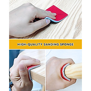 18 Pcs 320-2500 Grit Sanding Sponge Sandpaper Assortment, Soft and Cozy Sponge Wet Dry Sandpaper Ultra Fine Sandpaper, Sanding Pads, Sand Paper for Wood Furniture, Models, Phone Cases, Metal Surfaces
