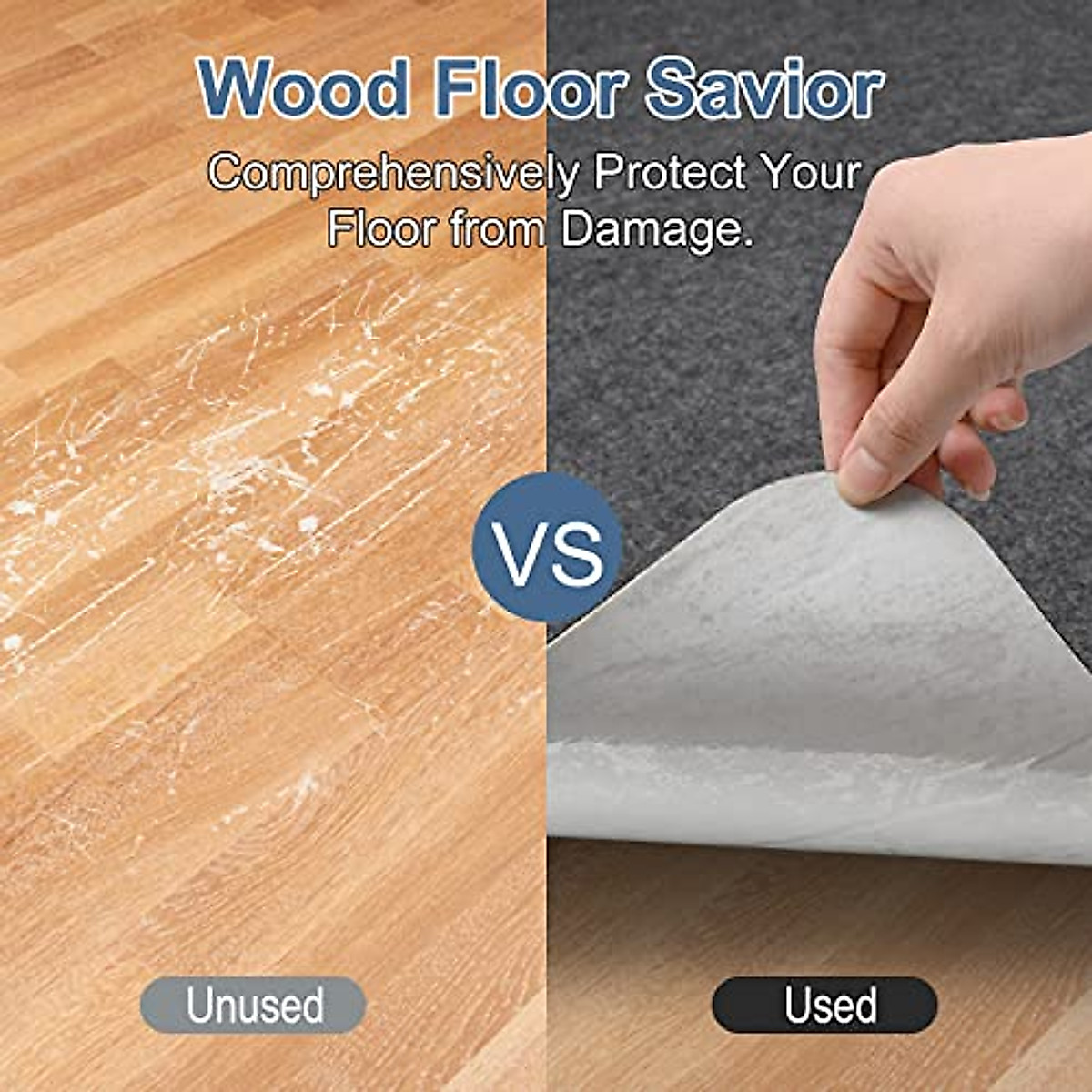 Placoot Office Chair Mat for Hardwood Floor, 55"x35" Computer Chair Mat, Desk Chair Mat, Large Anti-Slip Floor Protector for Home Office (Dark Grey, 55"×35")