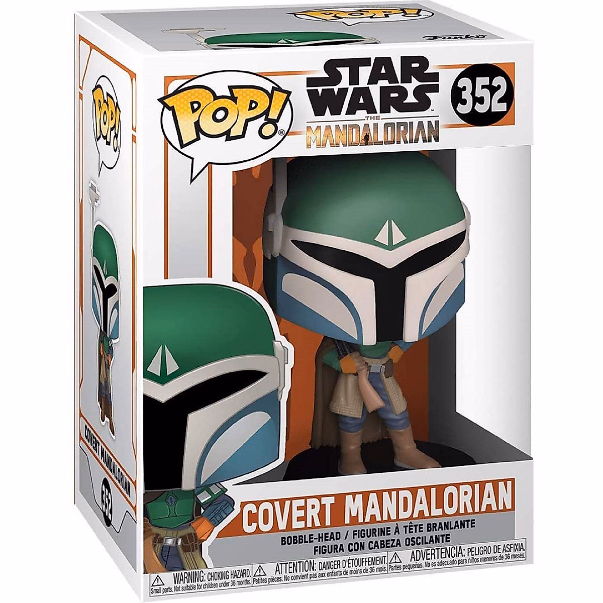 POP Star Wars: The Mandalorian - Covert Mandalorian Funko Pop Vinyl Figure (Bundled with Compatible Pop Box Protector Case), Multicolored, 3.75 inches