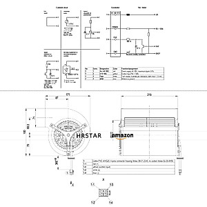 HRSTAR for ebmpapst D1G133-AB39-22/D1G133-AB39-52 Forward Leaning Centrifugal Fan 48V 105W for VACON Inverter Fans
