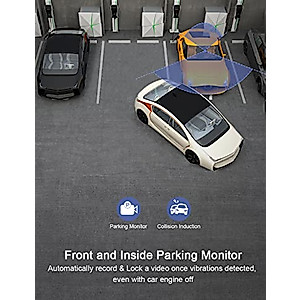 Dual Dash Cam Front and Inside 1080P Dual Dash Camera for Cars CHORTAU Front Inside Dashcams for Cars with Infrared Night Vision,Parking Monitor for Truck and Taxi Driver