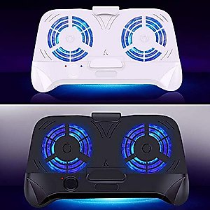 TJLSS Multifunctional Game Handle Dual Fan Cooling Bracket Mobile Phone Radiator Comfortable Handle. (Color : E)