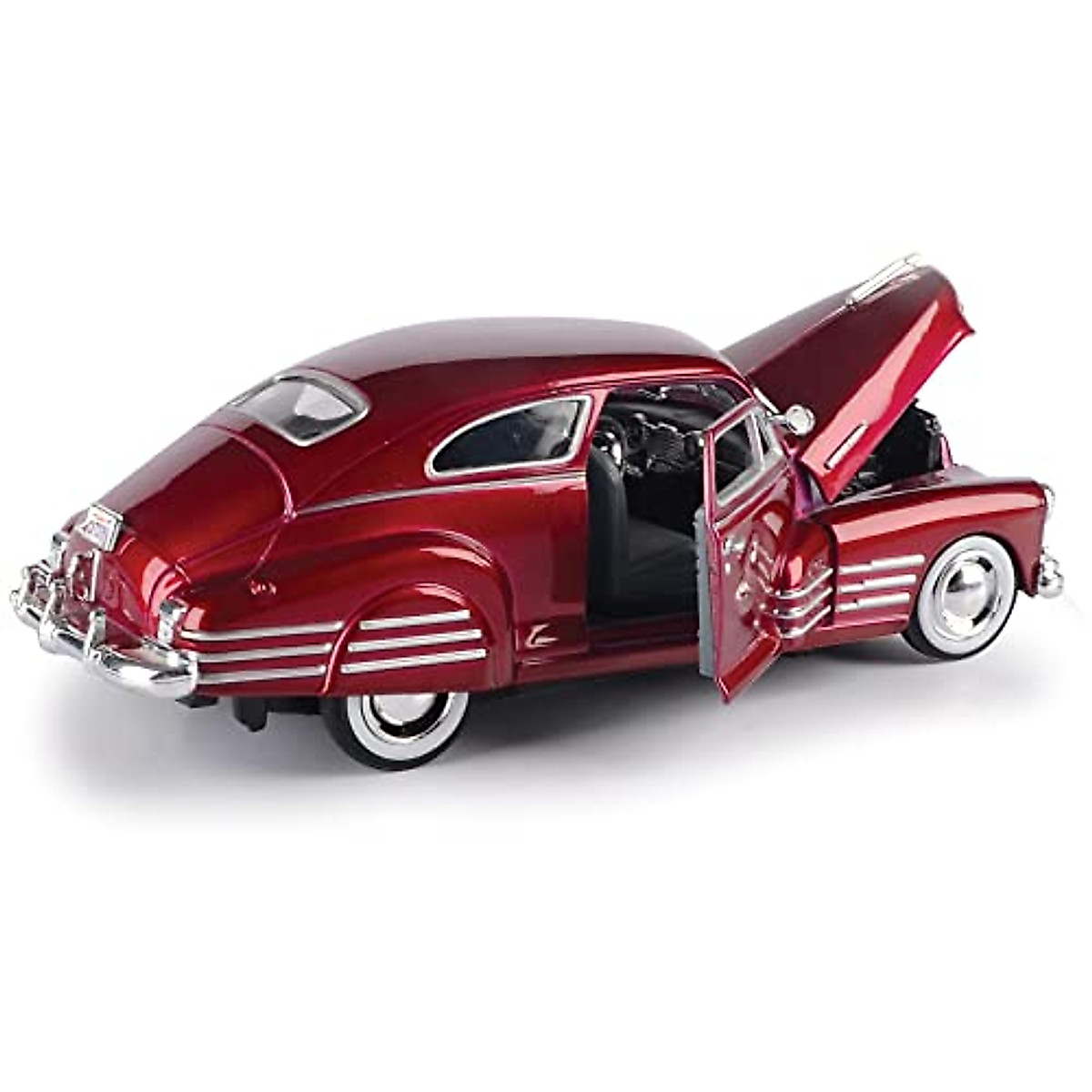 1948 Chevy Aerosedan Fleetline, Red - Motormax Premium American 73266 - 1/24 Scale Diecast Model Car