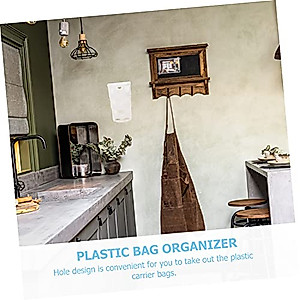 DOITOOL 1pc storage rack bag holder stand Holes Bag Dispenser Holes Bag Storage Holder Bag Holes Storage Holder Garbage Bag Dispenser Holder white Porous Organizer plastic