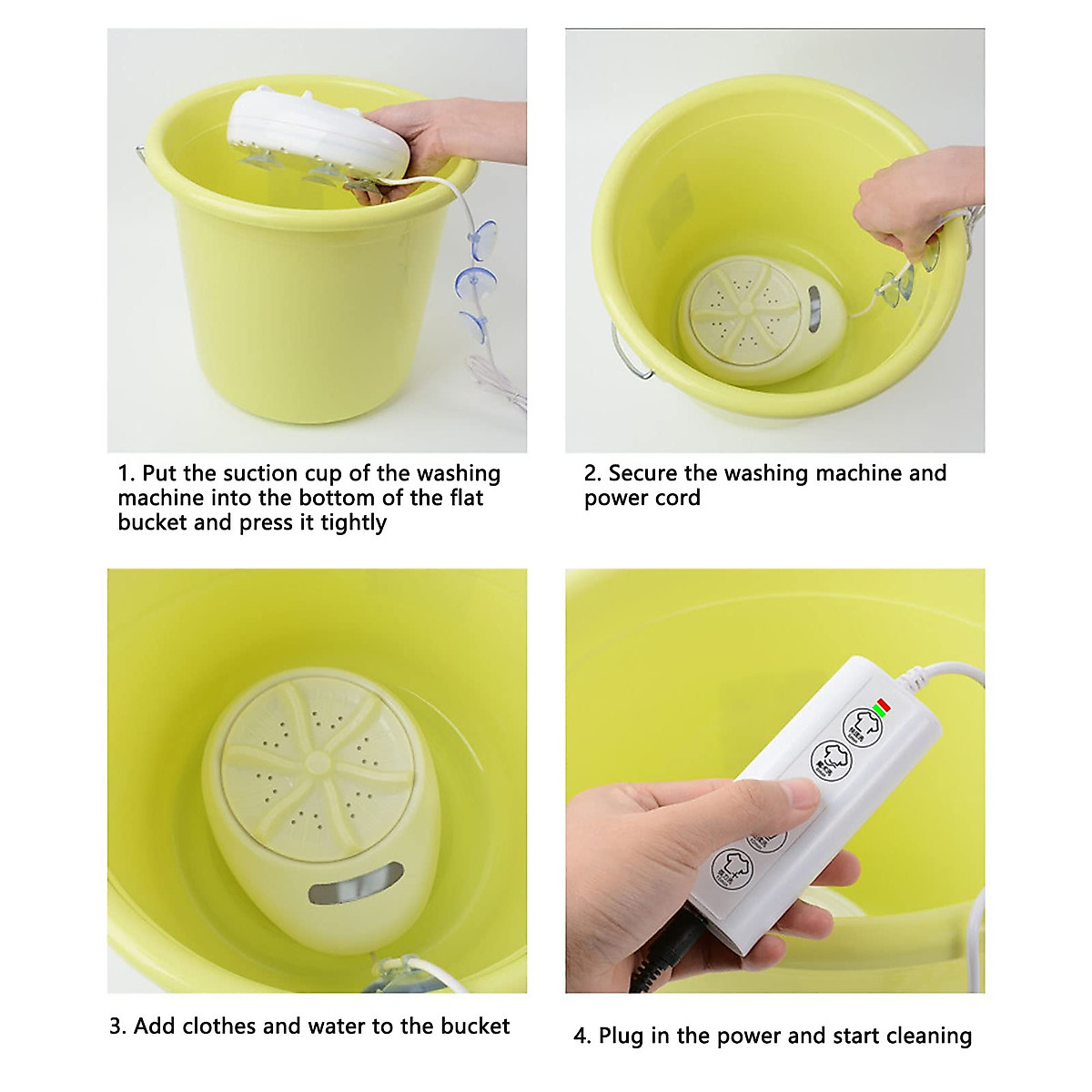 Portable Washing Machine, 120W Mini Washer Travel Clothes Underwear Washer for Compact Laundry(#1)