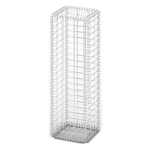 Festnight Gabion Basket with Lids Galvanized Wire Steel Stone Basket Wire Wall Garden Edging Cage Walls Panels