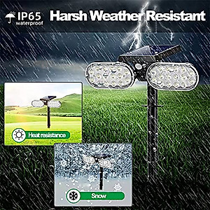 Egreat Solar Motion Sensor Lights Outdoor, Dusk to Dawn Floodlight,Wireless IP65 Waterproof Security Lights, Solar Powered Landscape Spotlights for Pathway Yard Patio Garage (2)