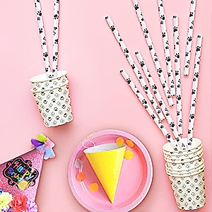 Cute Cat Creations CUTE CAT CREATIONS, Kawaii Black Cat Paper Paw Disposable Drinking Straws, Crazy Cat Ladies & Cat Moms. Biodegradable & Compostable Paper Kitty Kat Paw Straws (SG-CTE-CAT-STW-001)