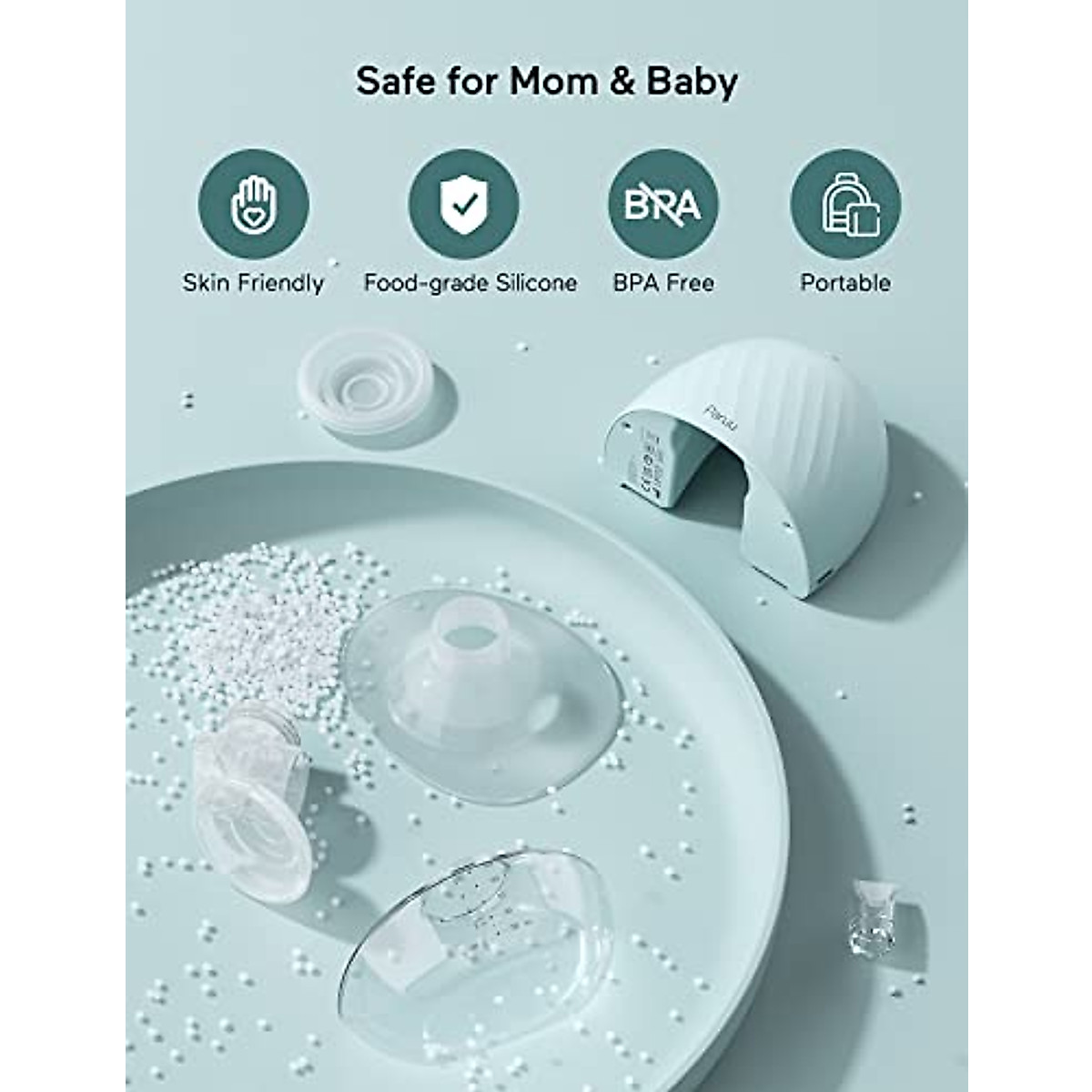 Hands-Free Breast Pump, Paruu Wearable Breast Pump Model X2 with 2 Modes & 5 Levels, Electric Portable Breast Pump, Discreet & Rechargeable, Long Battery Life, 17/21/25mm Flange (2 Count (Pack of 2))