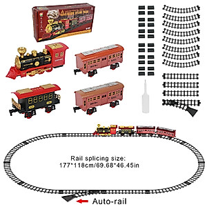 Train Set - Electric Train Toys for Boys Toddlers Classical Train Toys| Toy Train | Steam Locomotive Engine| Christmas Toy Train Gifts for Kids Ages 8-14 & 3 Years Old Toddlers
