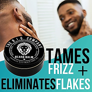 B.I.G. Company Beard Balm for Men - Light Weight Beard Wax with Good Hold, Styling, Control and Deep Conditioning of Beard Hair - Promotes Natural Beard Growth