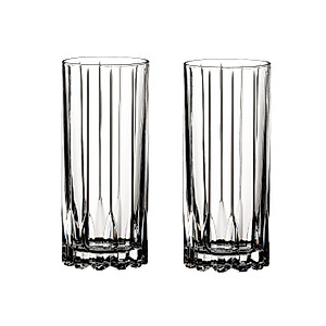 Riedel Personalized Drink Specific Glassware Highball Glass Pair, Set of 2 Custom Engraved Hiball Glasses for Mixed Drinks, Cocktails Served with Ice, Home Bar Accessories
