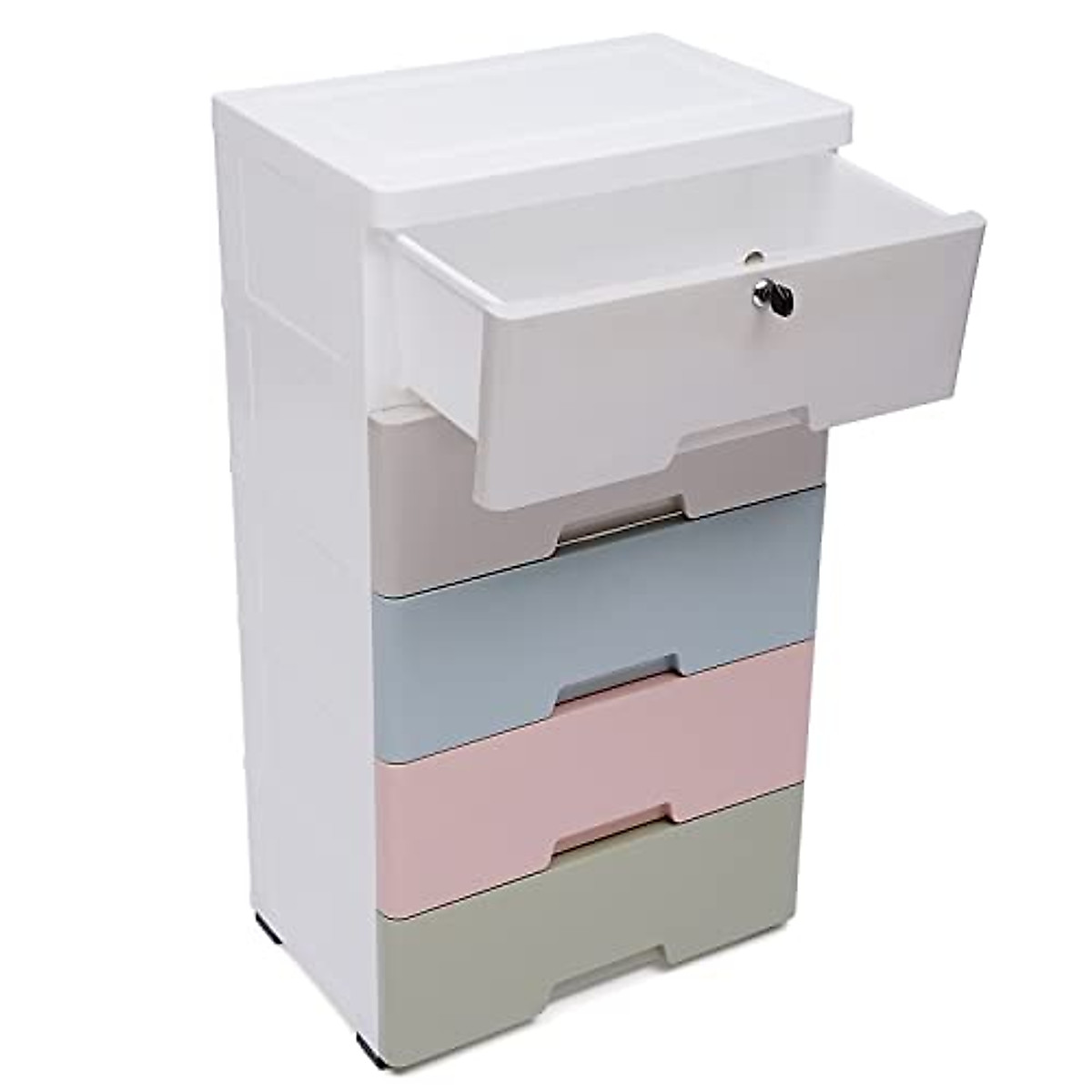 Gdrasuya10 Plastic Drawers Dresser Storage Cabinet, 5 Drawer Stackable Vertical Clothes Storage Tower,Organizer Unit for Hallway Entryway, Home Furniture