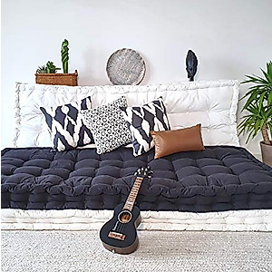 Throw Pillow Covers 18x18. Black and White Geometric Decorative Boho Throw Pillows Set of 4, For A Modern Living-Room Chic Accent. 100% Cotton & Faux Leather Lumbar Pillow For Couch or Bed…