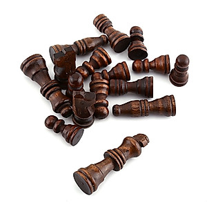 Thur amo Folding Wooden Chess Set with Storage Box 3 in 1 International Board Chess Checkers 34 x 34 cm