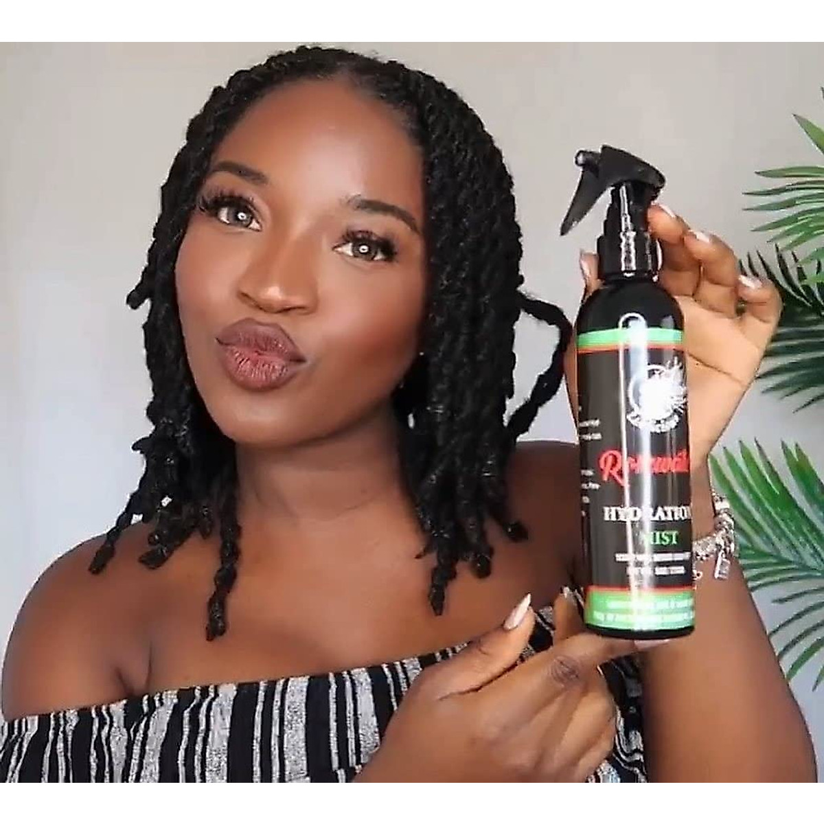 LOCLICIOUS Hydrating Rose Water for Hair Mist Loc Spray |Moisturizer for Healthy Hair Nourishes All Type of Locs Two strands Dreadlocks & Braids| Infused with Aloe, Oil, Rosewater & Glycerin Spray 8oz