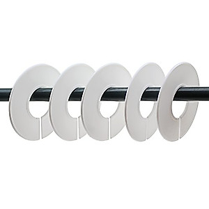 DYWISHKEY 10 Pieces Clothing Size Dividers Round Hangers Closet Dividers with Pen