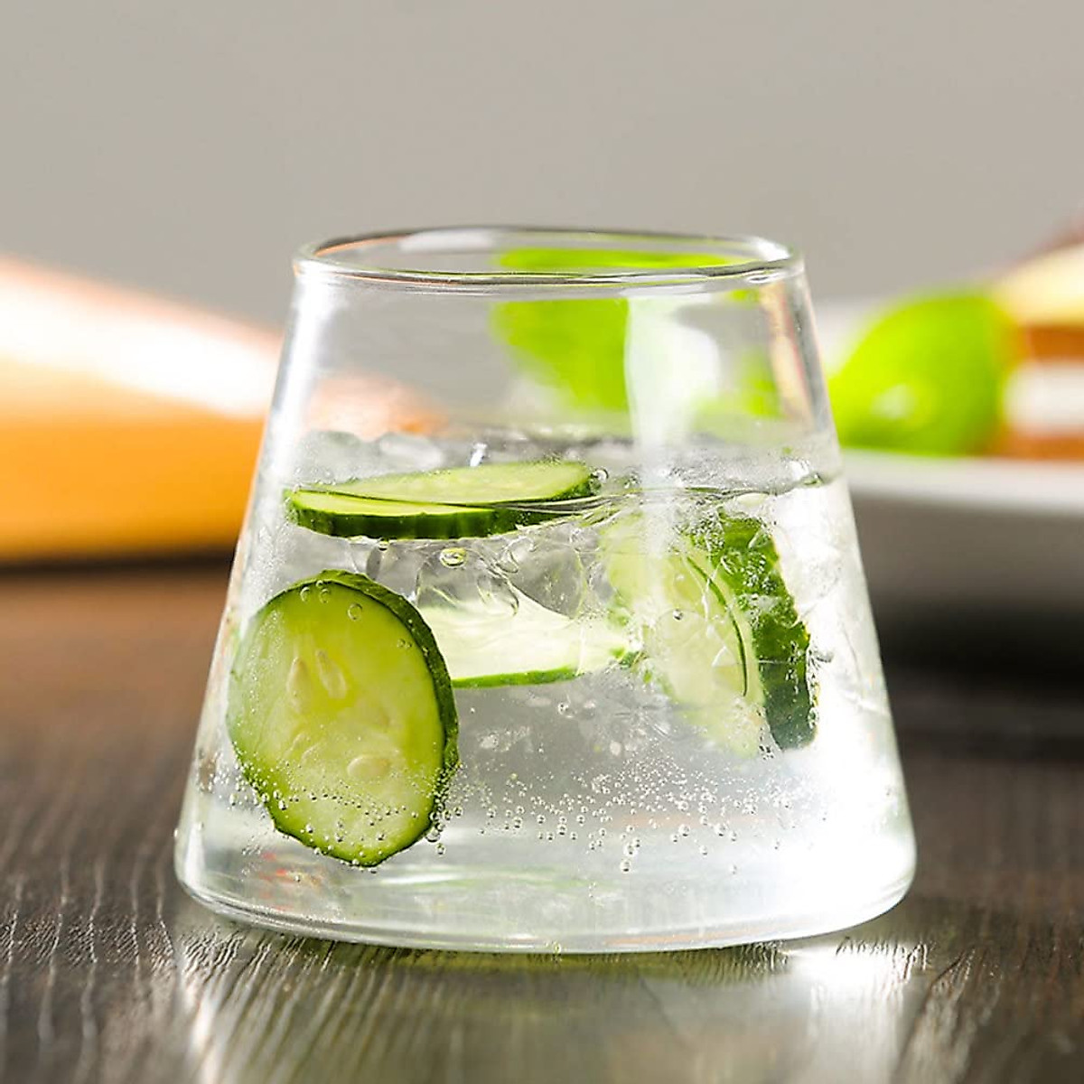 GANAZONO 2Pcs mount fuji glass cup Drinking Glasses Iced Coffee Glass Cups Transparent Ice Cream Cup Juice Whiskey Soda Cup Water glass juice cups Mugs borosilicate glass beer mug