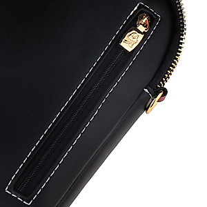 Small Crossbody Phone Bag for Women Leather Cute Cat Cellphone Purse Shoulder Bags PU Wallet (Black)