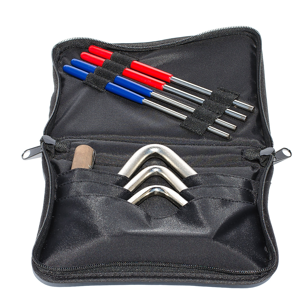TreeWorks Chimes TRE57BP Made in USA Set of Three Triangles and Beaters with Carrying Case for Storage and Travel