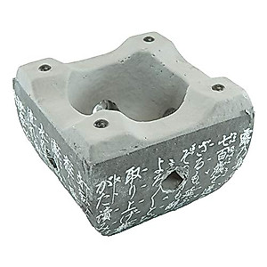 Ebros Gift Japanese Cuisine Tabletop Shichirin Konro Compact Movable Charcoal Grill BBQ Cooking Stove With Stainless Steel Wire Mesh Grill And Wooden Base For Yakitori Hibachi Yakiniku (Gray Black)