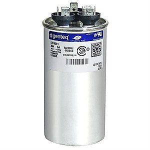 GE Genteq Capacitor round 30/5 uf MFD 440 volt 97F9981 (replaces old GE# Z97F9981), 30 + 5 MFD at 440 volts