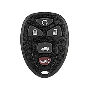 Keyless Remote Start Car Key Fob with Ignition Key fits Chevy Impala 2006 2007 2008 2009 2010 2011 2012 2013 Cadillac DTS Buick Lucerne Chevrolet Monte Carlo OUC60270, OUC60221 (Pack of 2)