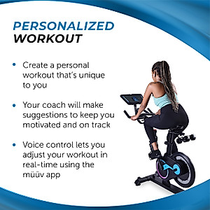 Stamina müüv Bike - Exercise Bike with Wireless Bluetooth Smart Mount - Integrated müüv App for Personalized Home Workout - Up to 330 lbs Weight Capacity