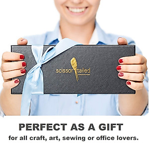 Sewing Scissors Ultra Sharp + Free Craft Knife - 9" Heavy Duty Professional Shears - All Purpose Scissors: Office & Crafts, Perfect for Seamstress, Tailors, Dressmakers, Students, Artists