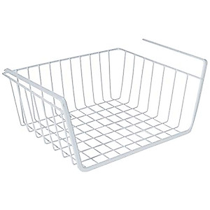 Home Basics Small Under-The-Shelf Basket, White