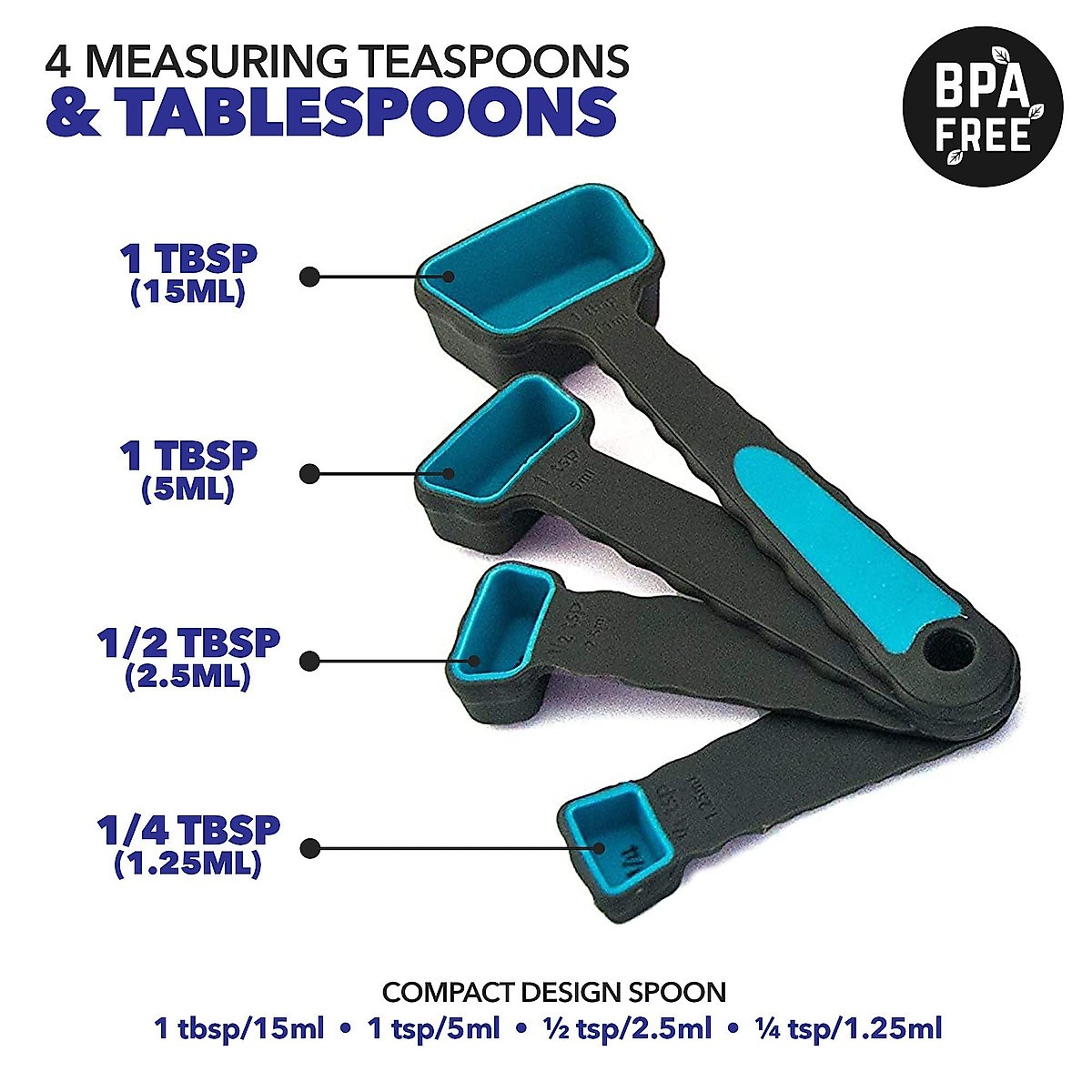 Collapsible Measuring Cups and Measuring Spoons | Portable Food Grade Silicone Measurement Cup Set for Liquid & Dry Food | Dog Food & Camping & Kids Measuring Cup