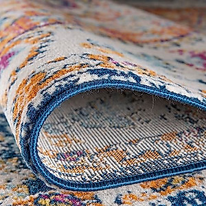 Rugshop Vintage Distressed Bohemian Area Rug 7'10" x 10' Multi