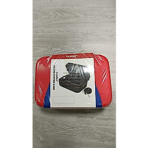 iVoler Carrying Storage Case for Nintendo Switch/Switch OLED Model,Portable Travel All Protective Hard Messenger Bag Soft Lining 18 Games for Switch Console Pro Controller & Accessories Red+Blue