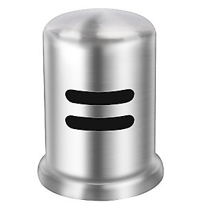 Dishwasher Air Gap Cover D201-1-62 Fits Most Air Gap Bodies with Solid Brass Inside and Brushed Nickel Surface, Cap Only, Pack of 1