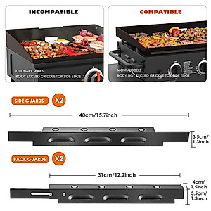 YORKING Wind Guards for Blackstone 28 inch Griddle,Upgraded Magnetic Wind Screens,Blackstone Griddle Accessories,Compatible with Rear Grease Cup, Hood and Side Shelf,Protect Flame, Hold Heat, Save Gas