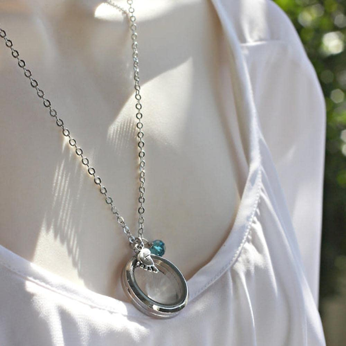 1Pc New Mom Necklace-Lock of Baby Hair Keepsake Locket New Mom Necklace New Baby Gift 30Mm…