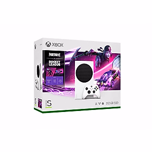 Microsoft Xbox Series S All-Digital Console I Wireless Controller I HDR I AMD FreeSync I Up to 1440p Gaming Resolution I Up to 120 FPS Performance Target I with HDMI Cable (Fortnite & Rocket League) (Renewed)