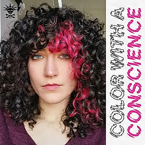 MANIC PANIC Hot Hot Pink Hair Dye - Classic High Voltage - Semi Permanent Cool-toned Medium Neon Pink Hair Color That Glows In Blacklight - Vegan, PPD & Ammonia Free (4oz)