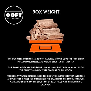 OOFT 6 Inch Mini Pizza Oven Wood - 100% Kiln Dried Oak - Perfect for Ooni Karu, Solo Stove Mesa & Pi and Other Mini Pizza Ovens - 8-10lb Box - Hardwood Pizza Oven Kindling Logs - High Heat & Slow Burn