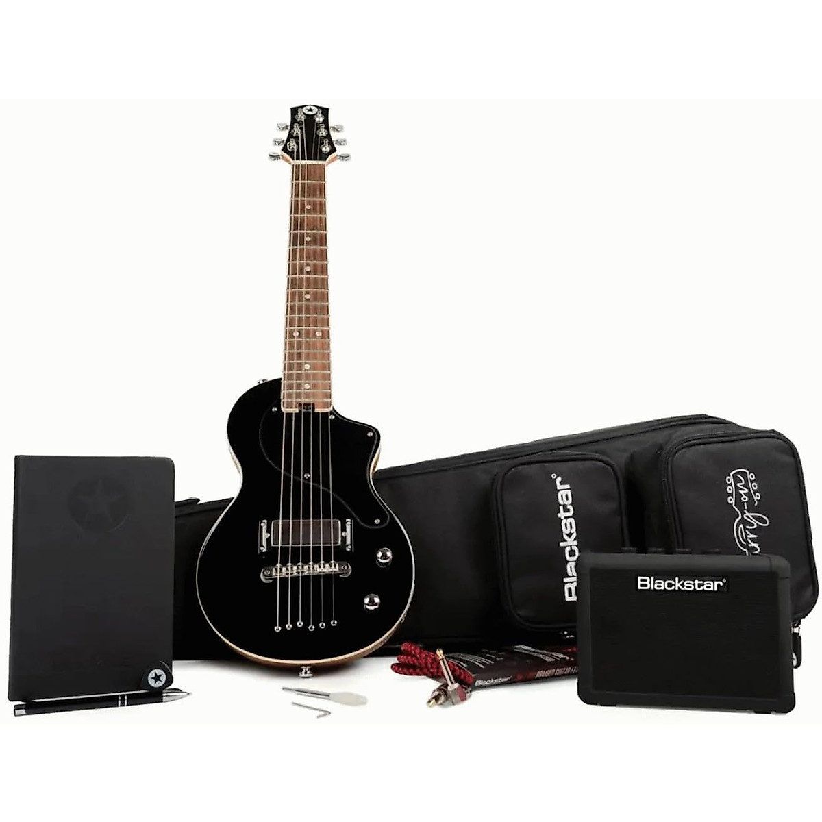 Blackstar Carry-On Deluxe Pack Electric Guitar with FLY 3 Bluetooth Mini Amplifier (Jet Black)