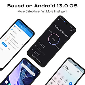 HOTWAV Note 12 Smartphone Android 13 2023, 8GB+128GB (1TB TF) 48MP 6.8" HD+Cellphone,6180 mAh Battery 20W Fast Charging, Octa-Core 4G LTE Dual SIM Face ID/Fingerprint/GPS/NFC(Black)