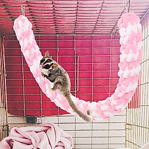 Alipis Sugar Glider Climbing Rope Parrot Tearing Toys Pet Toys Sugar Glider Swing Toy Sugar Glider Toy Bird Perches Chew Toy Hamster Cage Rat Toy Braided Rope Cotton Rope Small Animals