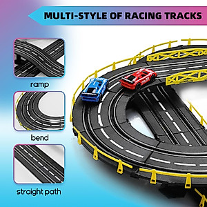 Slot Car Race Track Sets ，Puzzle Racer Kids Car Track Set ， Flexible Race Track for Kids ，Electric Race Car Track Set, Race Track, Race Car Track, Slot Cars Race Tracks & Accessories Gifts