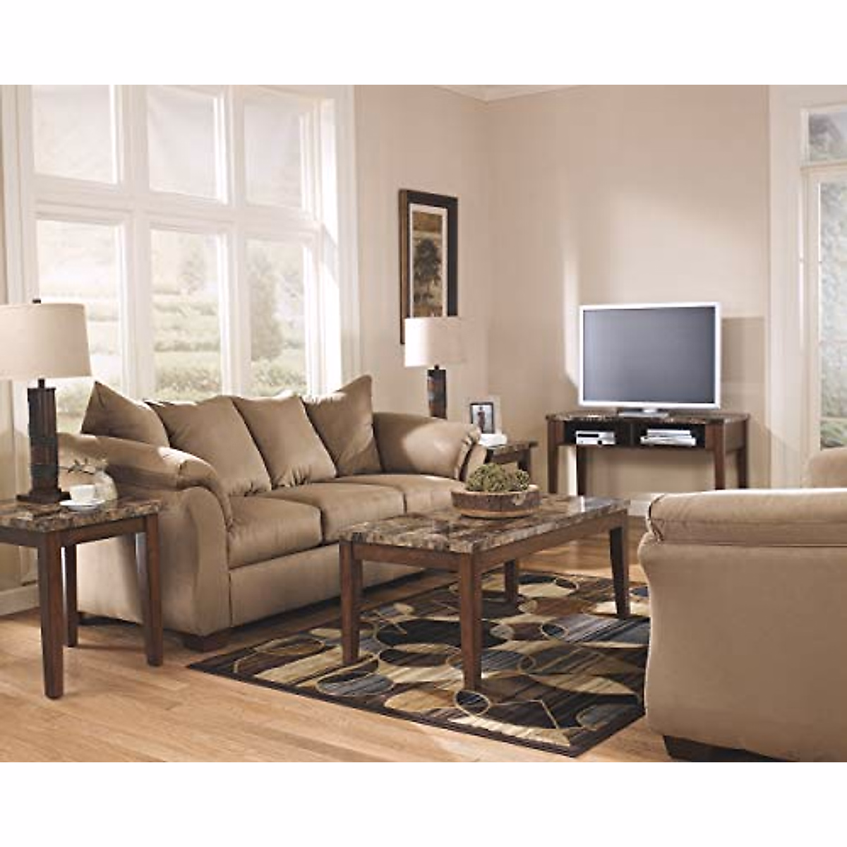 Signature Design by Ashley Darcy Casual Plush Loveseat, Brown