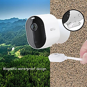 KAIOMAIOMI Solar Panel Charge for Arlo Pro 3 Floodlight,Arlo Pro4XL,ArloPro 5S 2K,Ultra 2/Ultra, Arlo Security Camera System Waterproof Magnetic Power Cable(NOT for Arlo Essential Spotlight) -1PCS