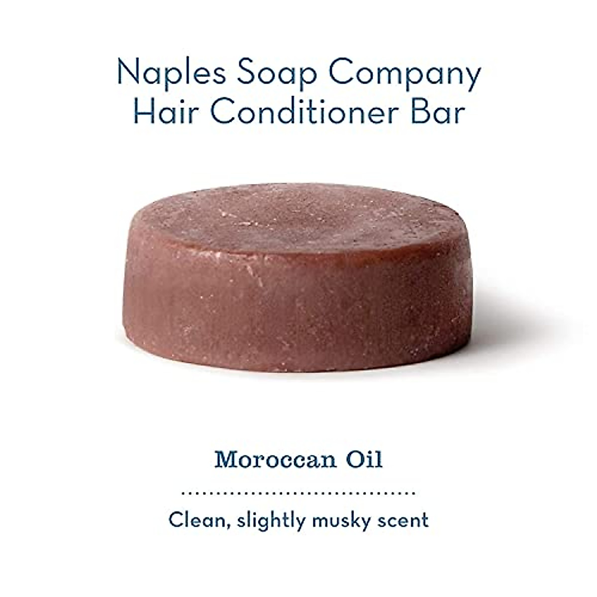 Naples Soap Company, Protein Enriched, 50-75 Use, Solid Hair Conditioner Bar, Eco-Friendly Haircare, Helps Ensure Vibrant, Healthy Hair, All Hair Types, Moroccan Oil, 1oz