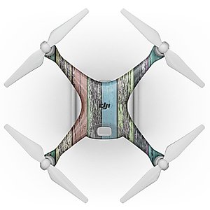 Design Skinz Design Skinz Chipped Pastel Paint on Wood Full-Body Wrap Decal Skin-Kit Compatible with The Drone DJI Spark